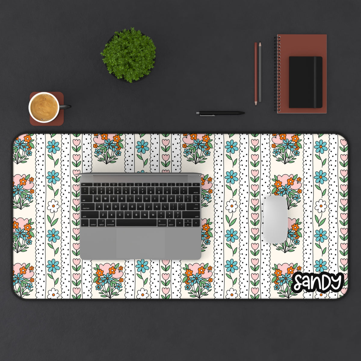 Floral Desk Mat – Perfect Workspace Addition for Home Office, Gift for ...
